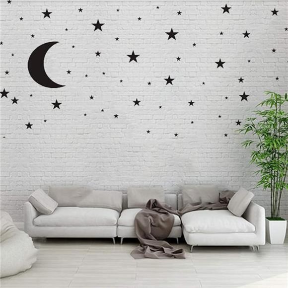 Accents | Moon And Stars Wall Decal Vinyl Sticker Removable Children ...